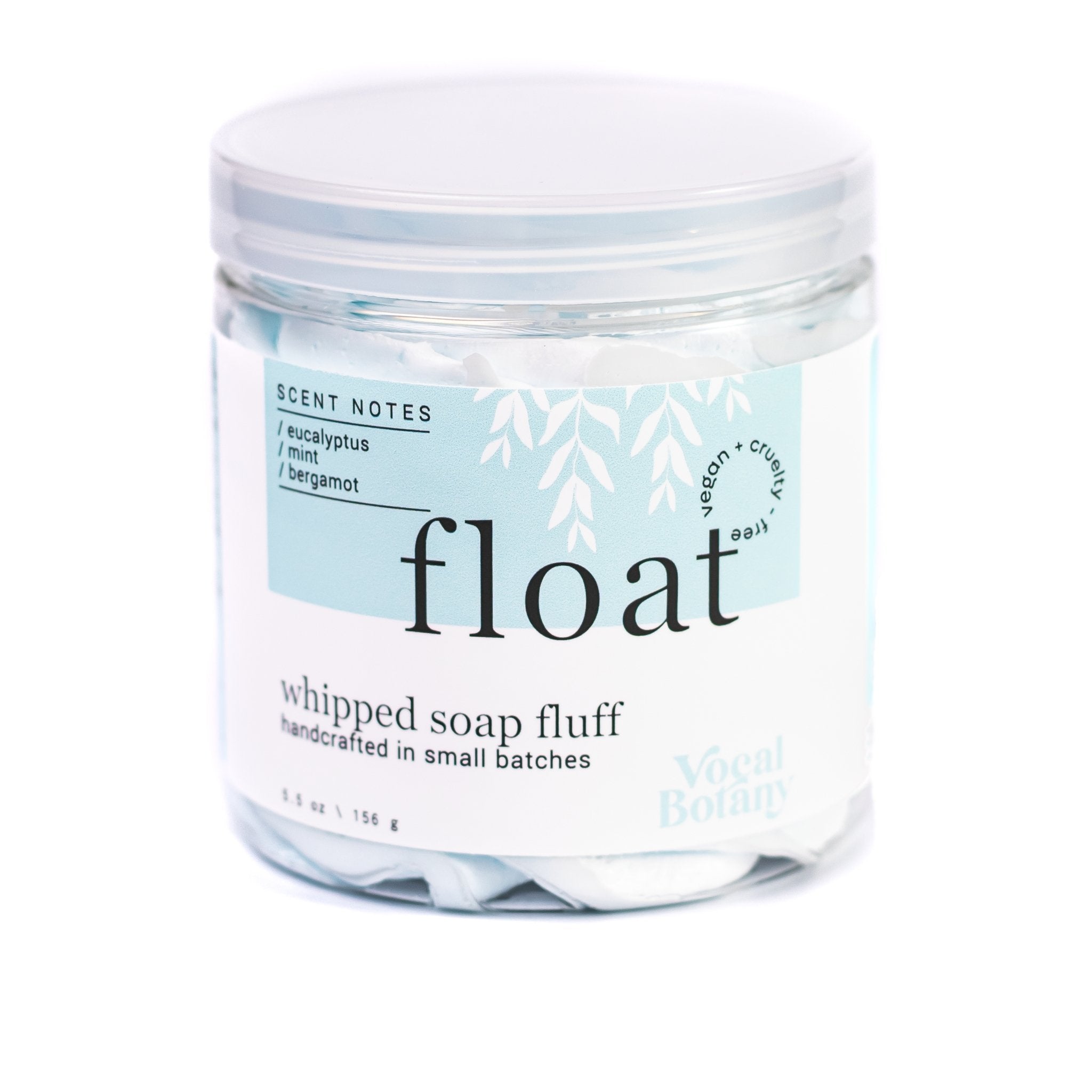 Float whipped soap fluff